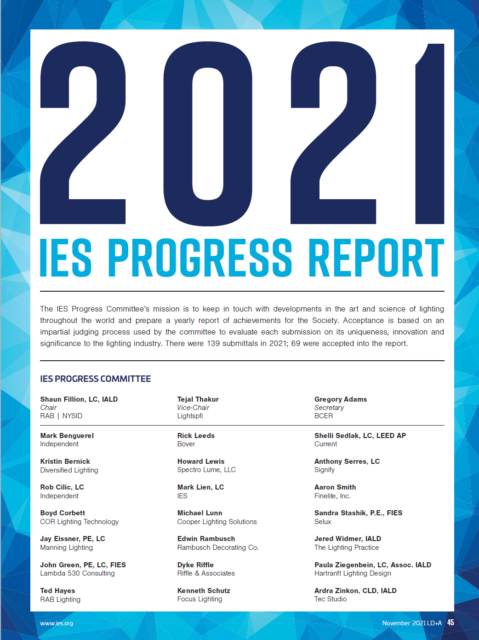 IES Progress Report 2021 - See the 2021 Progress Report