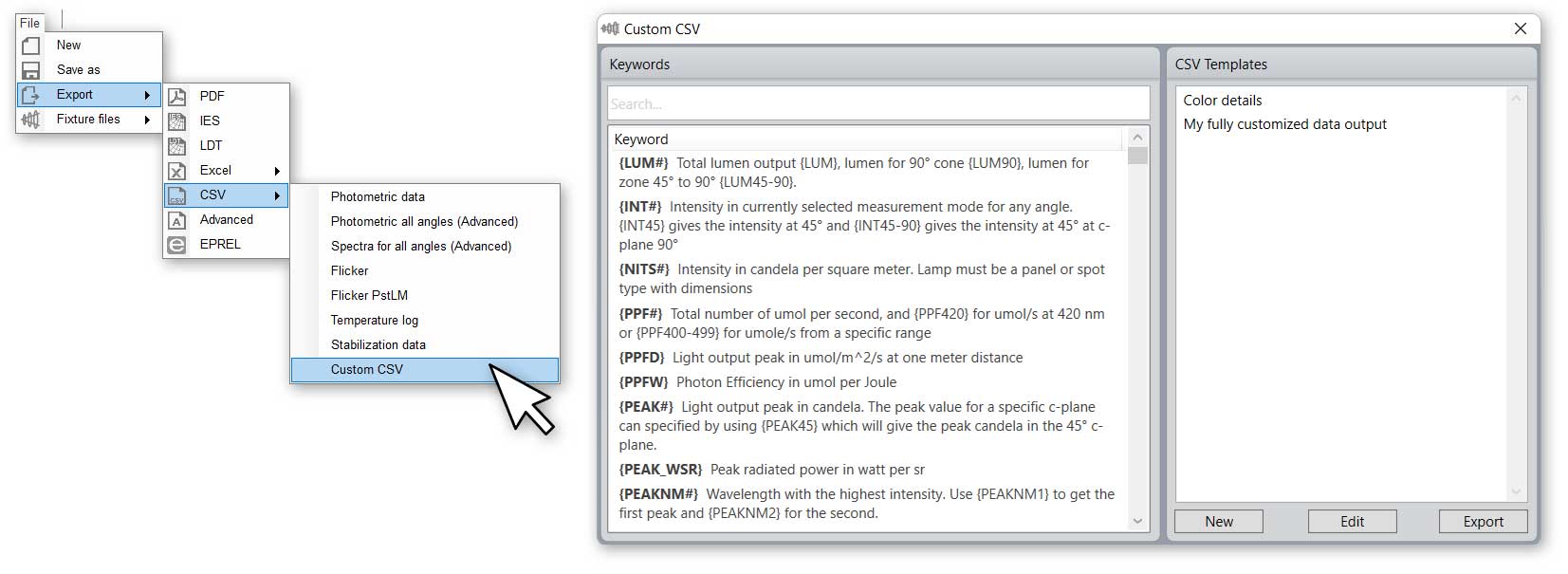 Custom CSV output - Viso Systems