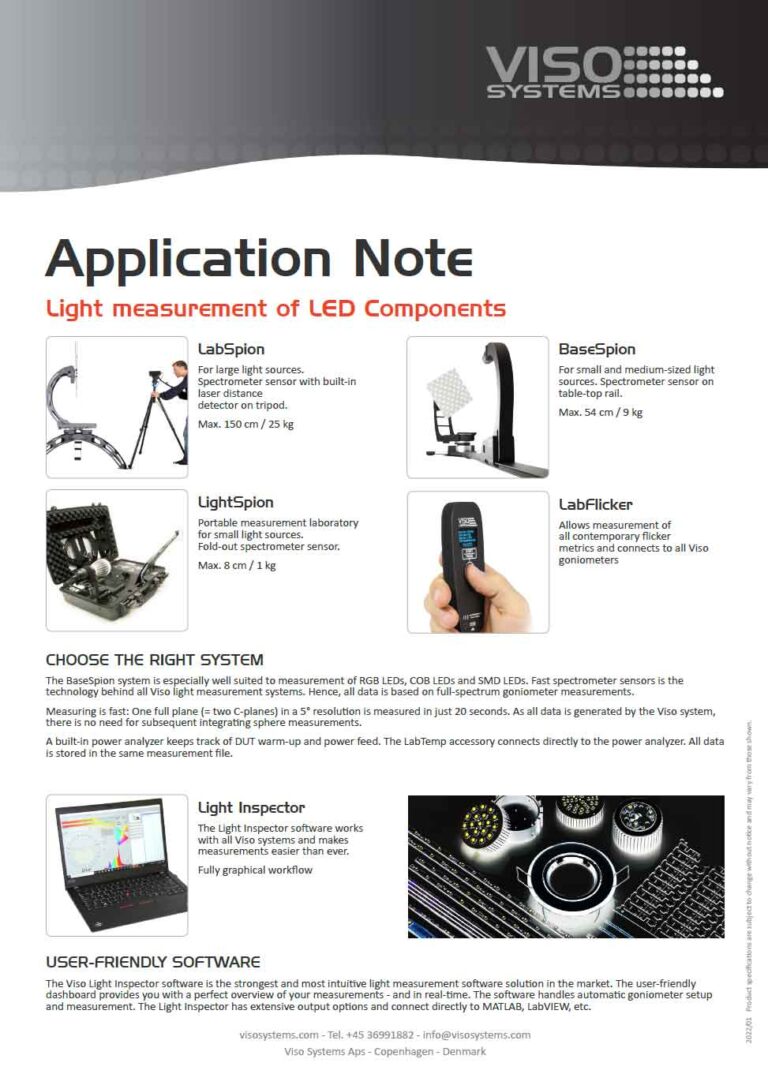 Brochures - Viso Systems - Light measurement devices for photometry labs